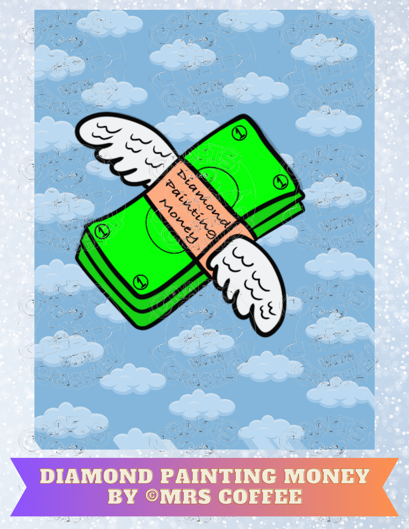 "Diamond Painting Money" by ©Mrs Coffee Premium Decorative Release Pap ...
