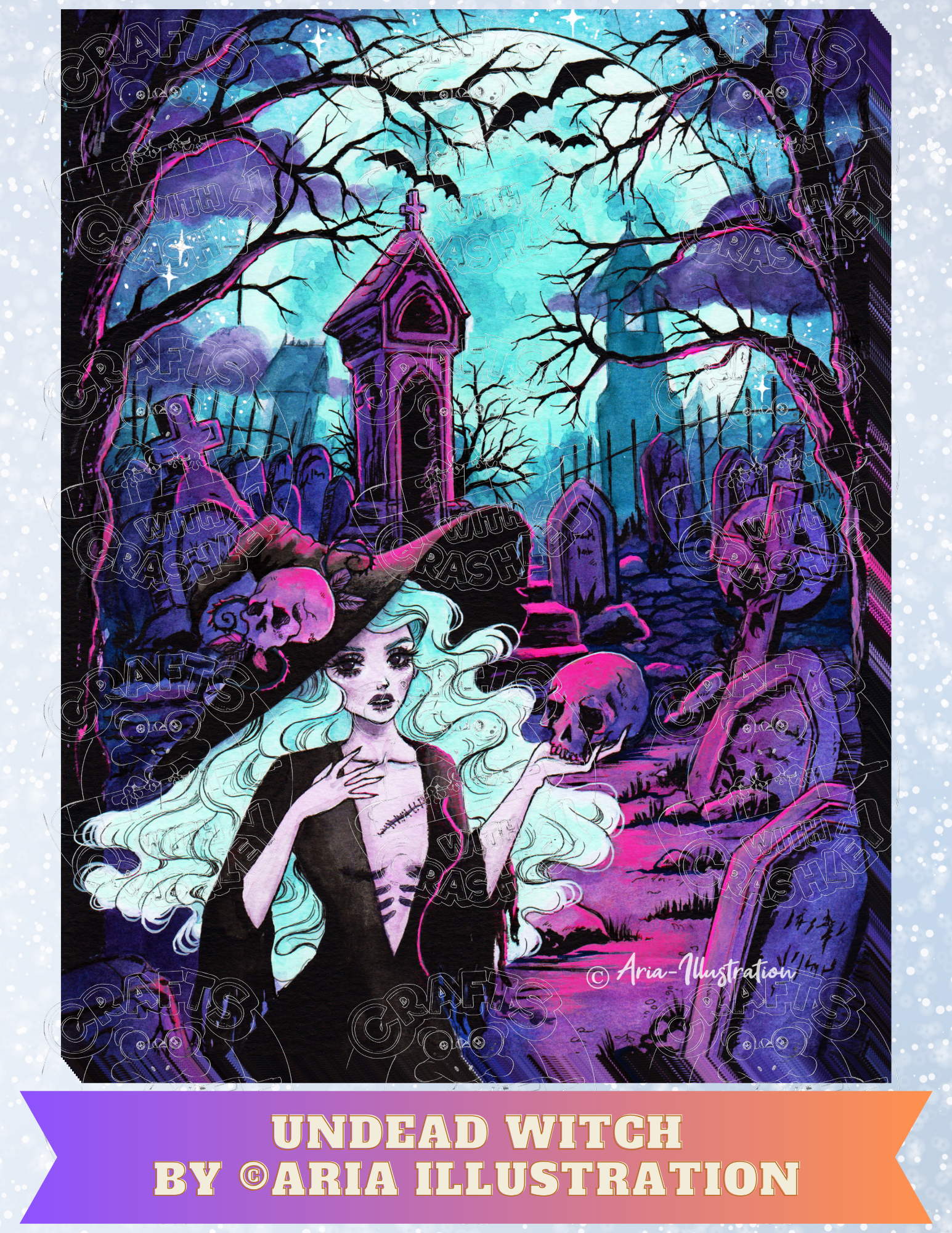 "Undead Witch" by ©Aria Illustration Premium Decorative Release Papers ...