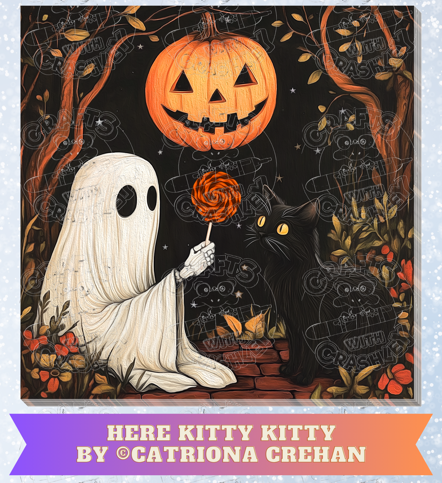 "Here Kitty Kitty" by ©Catriona Crehan Premium Decorative Release Pape ...