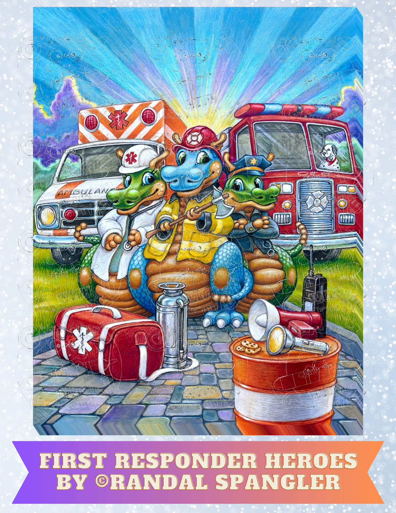 "First Responder Heroes" by ©Randal Spangler Premium Decorative Releas ...