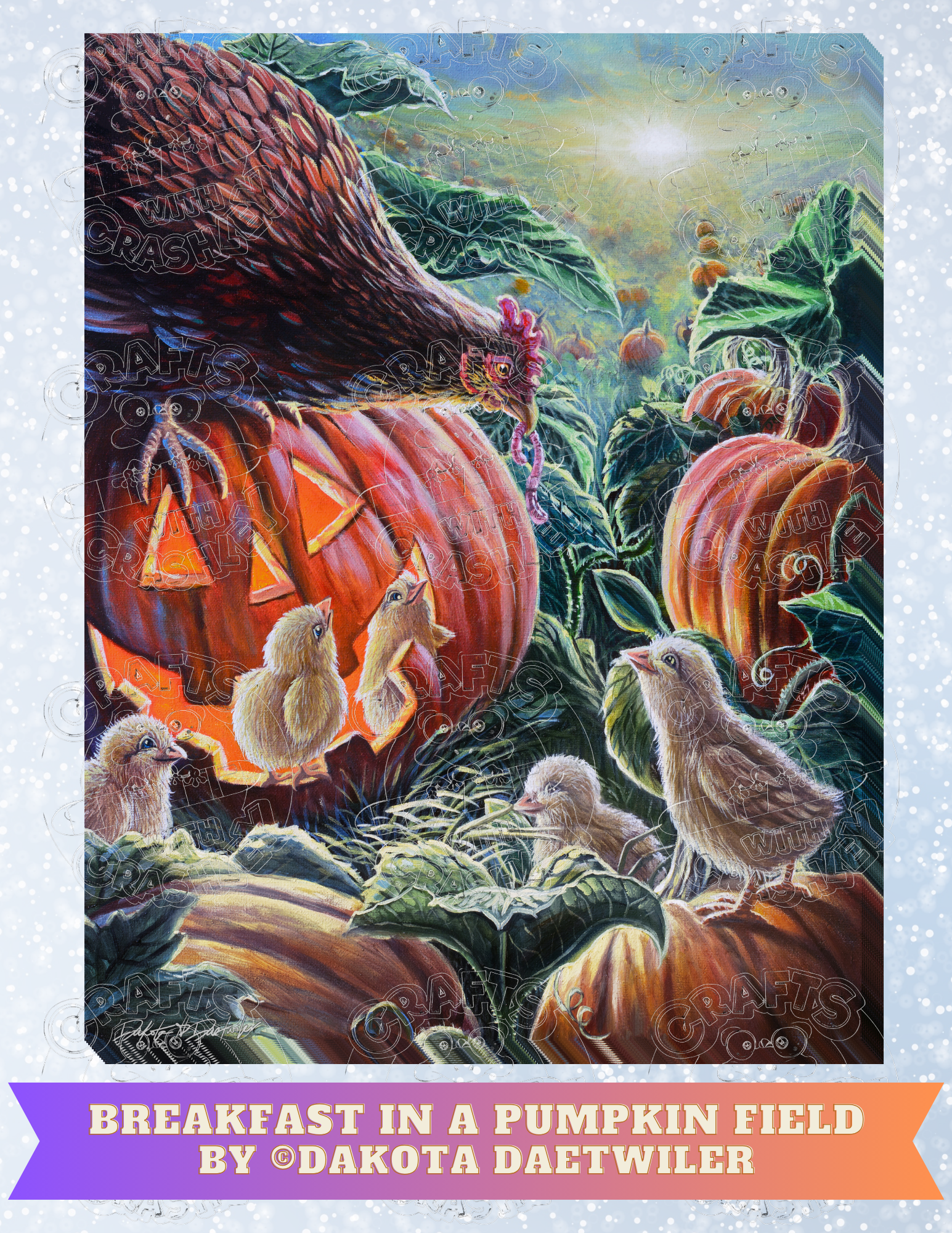 "Breakfast in a Pumpkin Field" by ©Dakota Daetwiler Premium Decorative ...