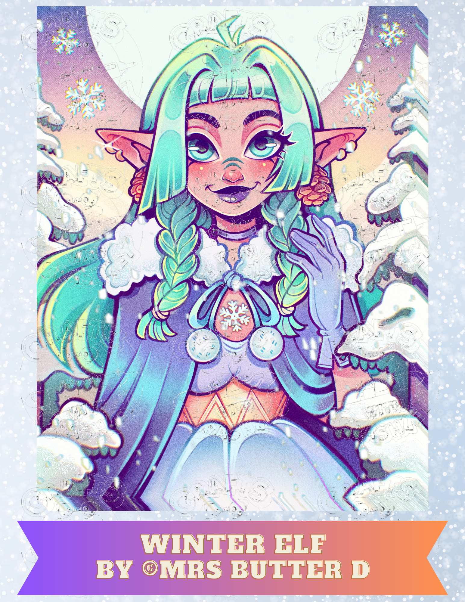 "Winter Elf" by ©Mrs Butter D Premium Decorative Release Papers for Di ...
