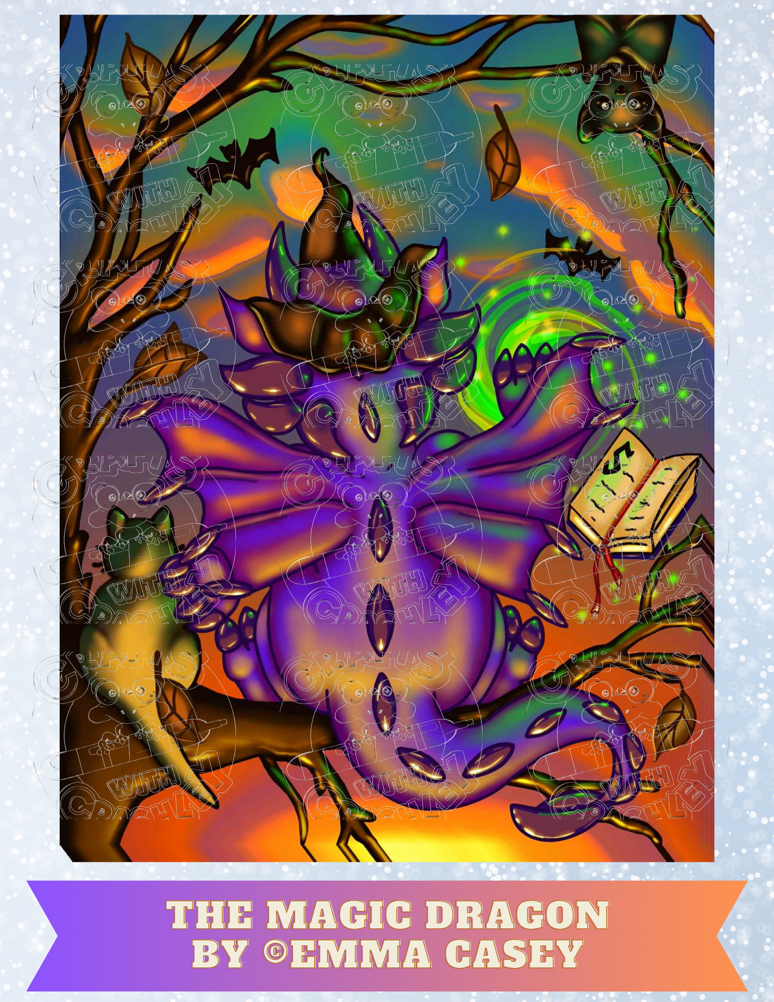 "The Magic Dragon" by ©Emma Casey Premium Decorative Release Papers fo ...