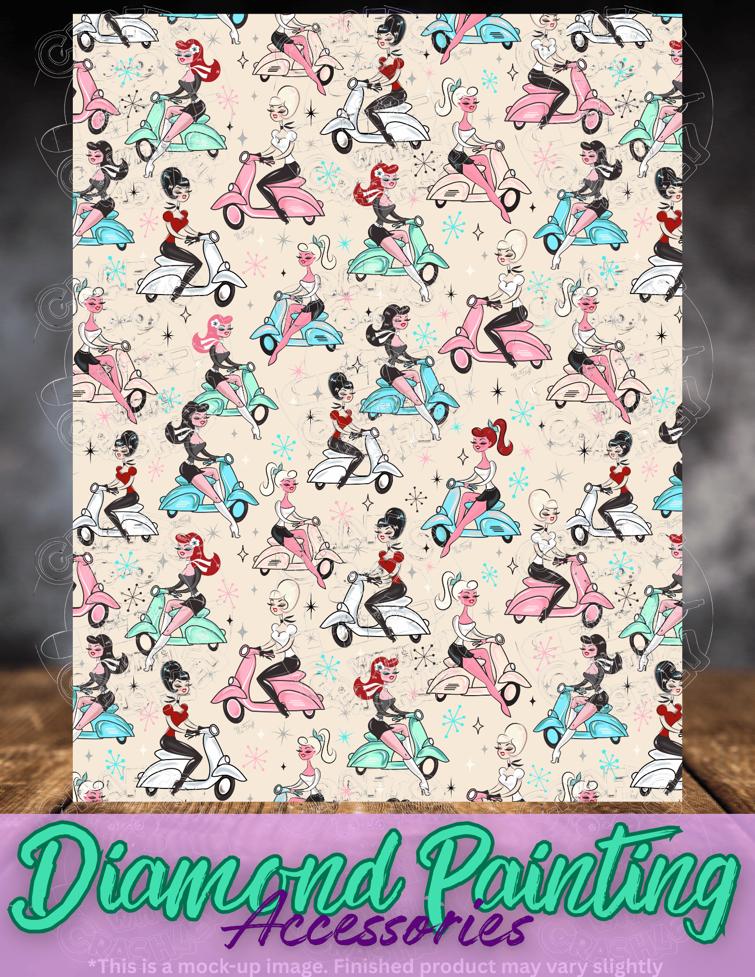 "Scooter Girls" by ©Miss Fluff Premium Accessories for Diamond Paintin ...