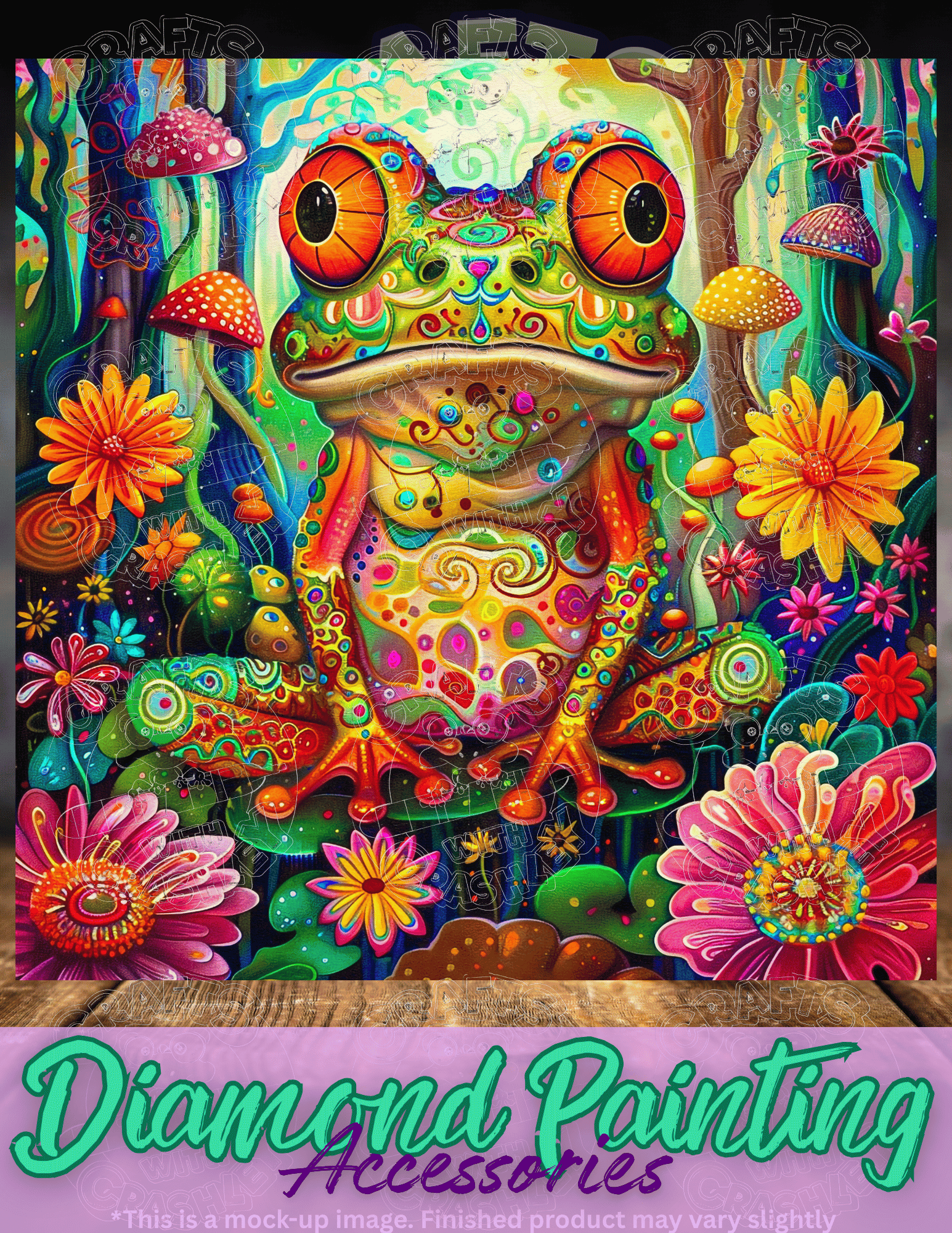 "Frog Yoga" by ©Claudia McKinney Premium Accessories for Diamond Paint ...