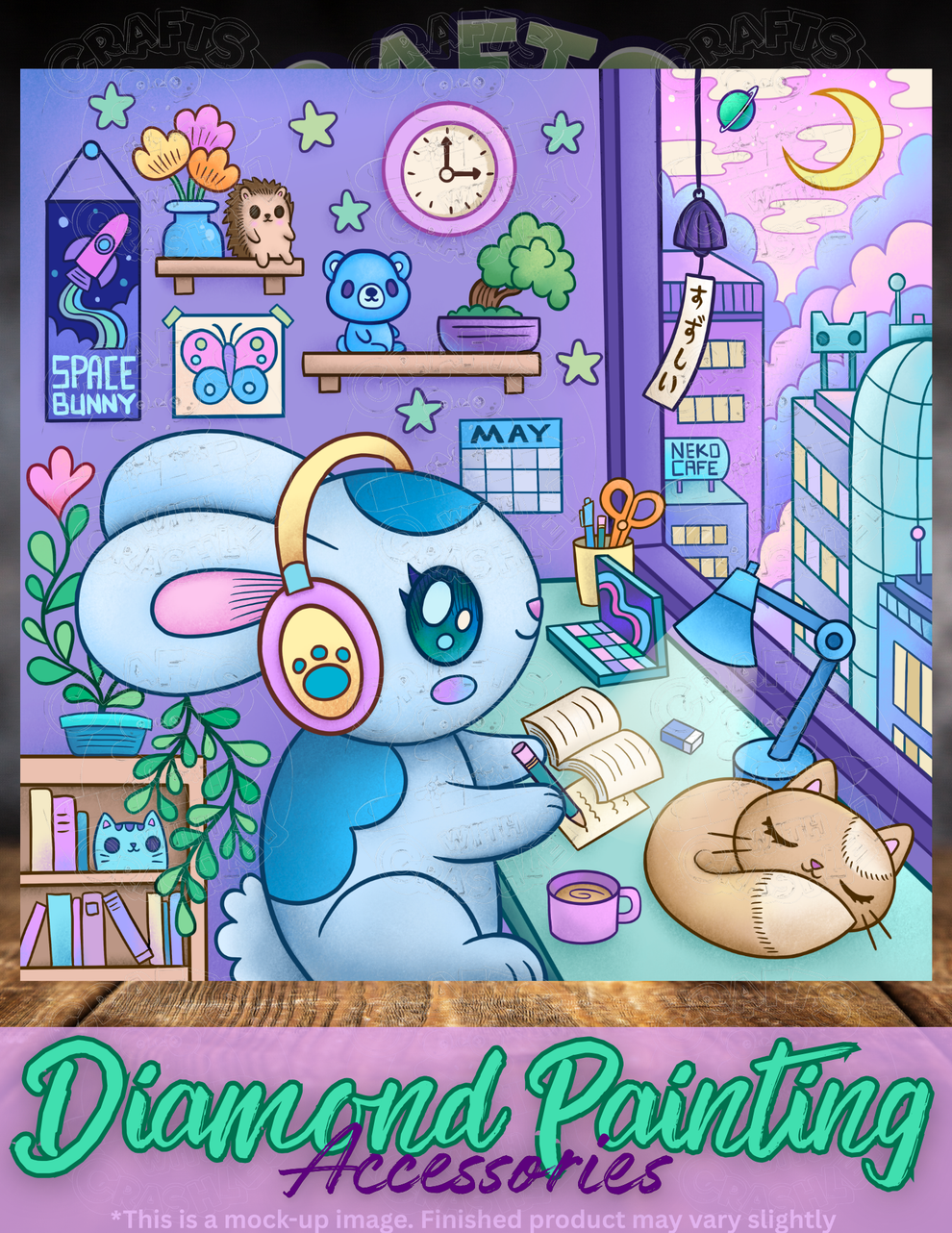 "Home Bunny" by ©Jeremiah Ketner Premium Accessories for Diamond Paint ...