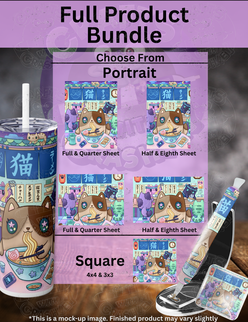 "Neko Ramen" by ©Jeremiah Ketner Premium Accessories for Diamond Paint ...
