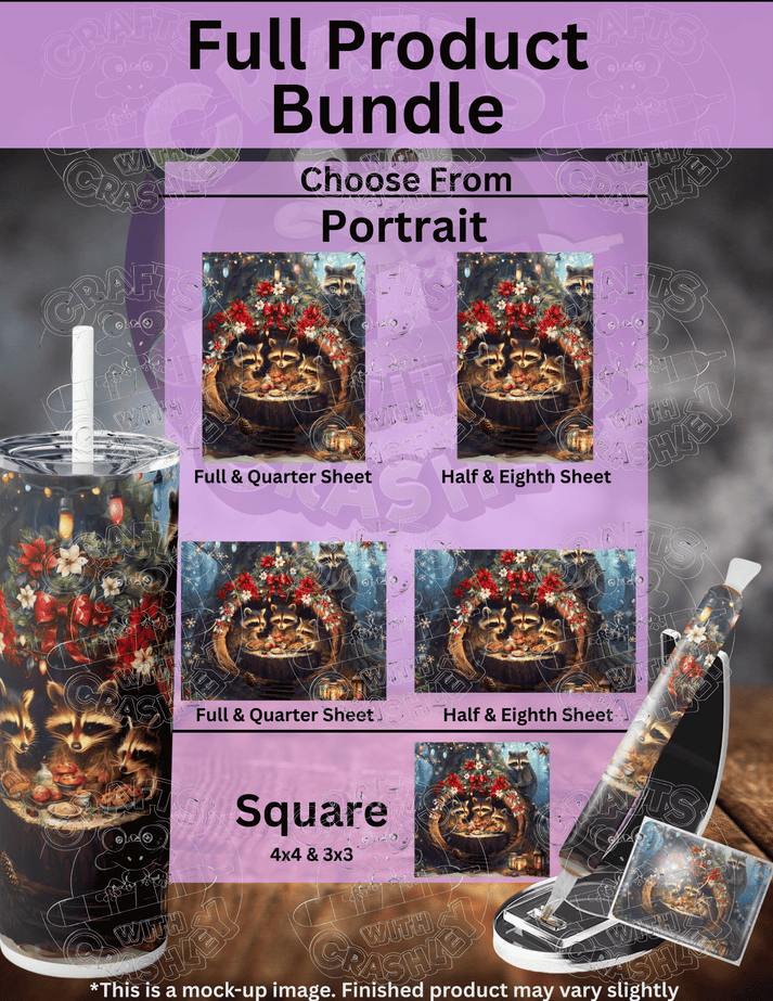 "Raccoon Christmas" by ©Claudia McKinney Premium Accessories for Diamo ...
