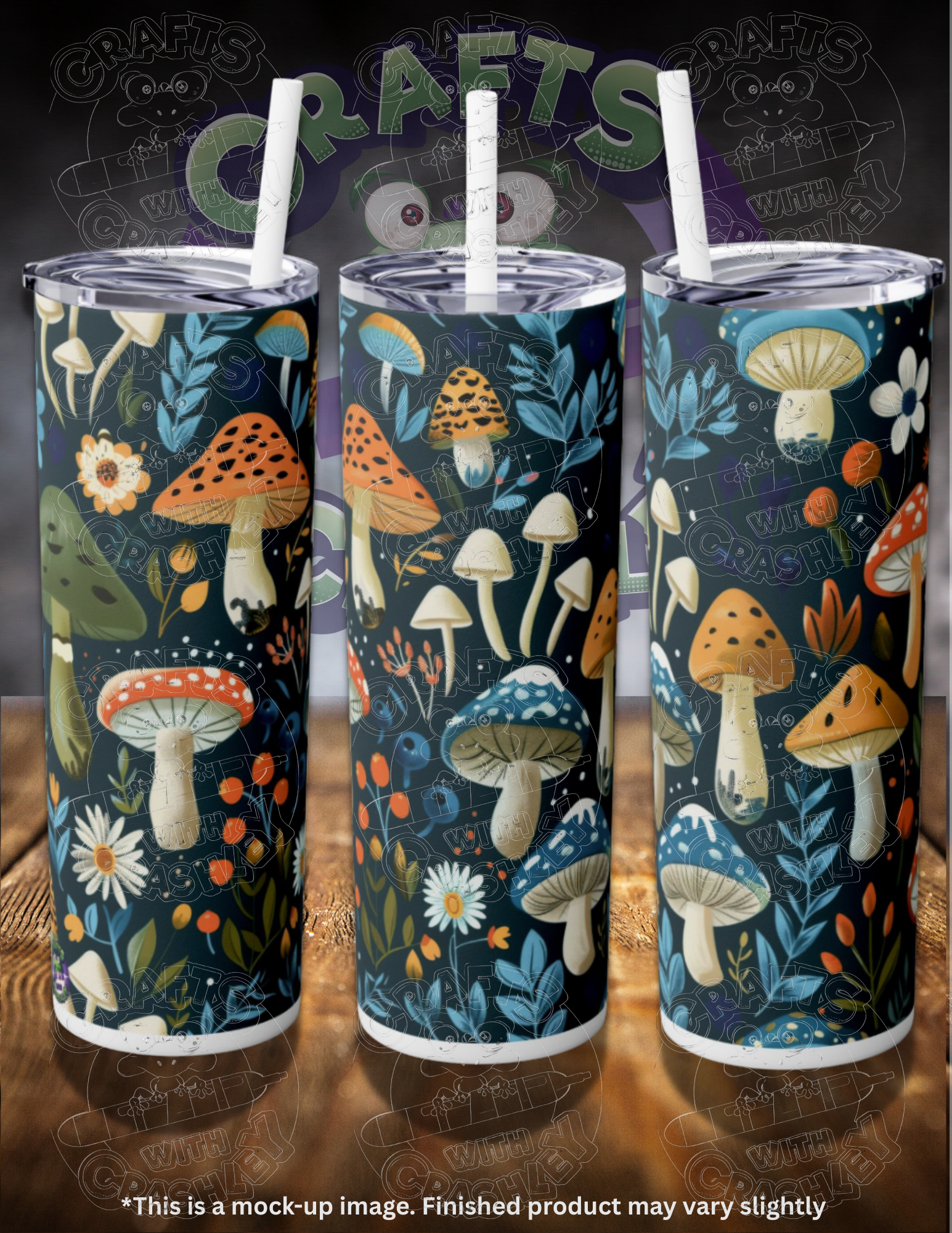 Mushroom Land Skinny Tumbler – Crafts With Crashley
